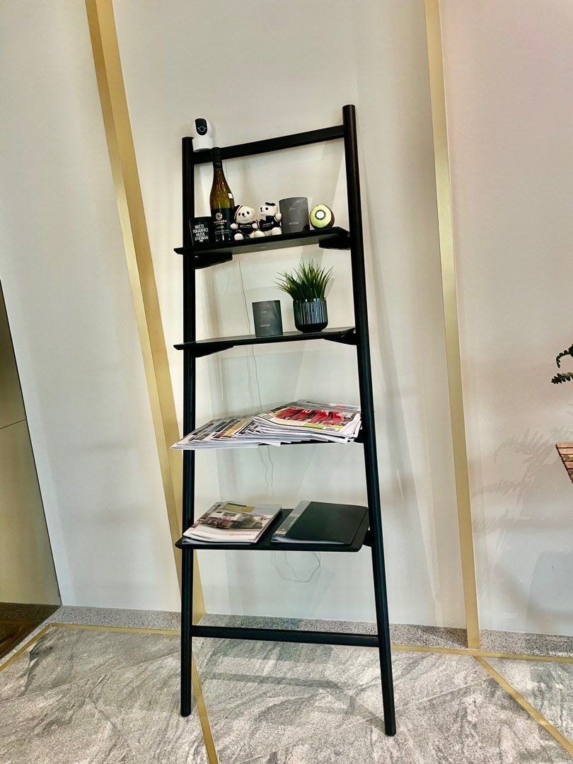 TOSTA RACK/ WALL LADDER RACK| OAK - BLACK (192CM) (MOVING OUT OFFICE ...