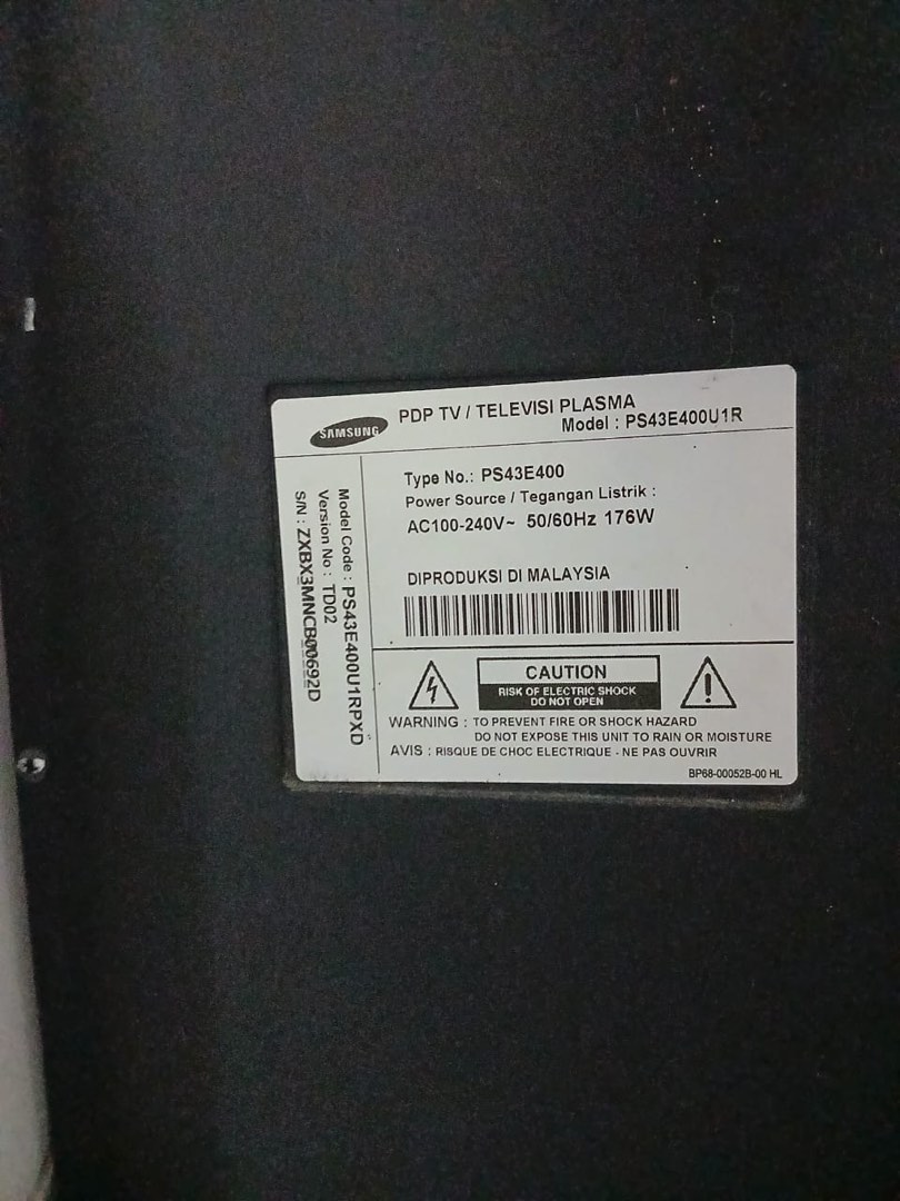 tv samsung 43 inch perlu ganti power supply saja lainnya normal, Elektronik, TV & Perlengkapan ...