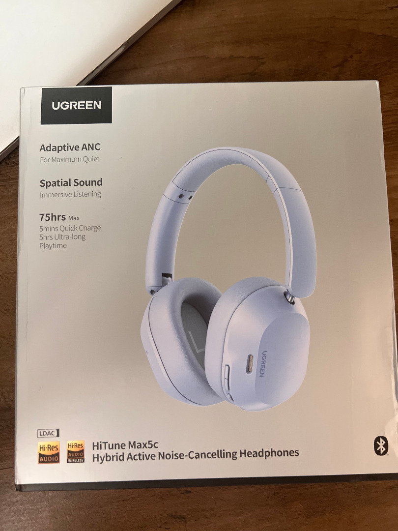 Ugreen HiTune Max5c Hybrid Active Noise Canceling Headphone Blue, Audio, Earphones on Carousell