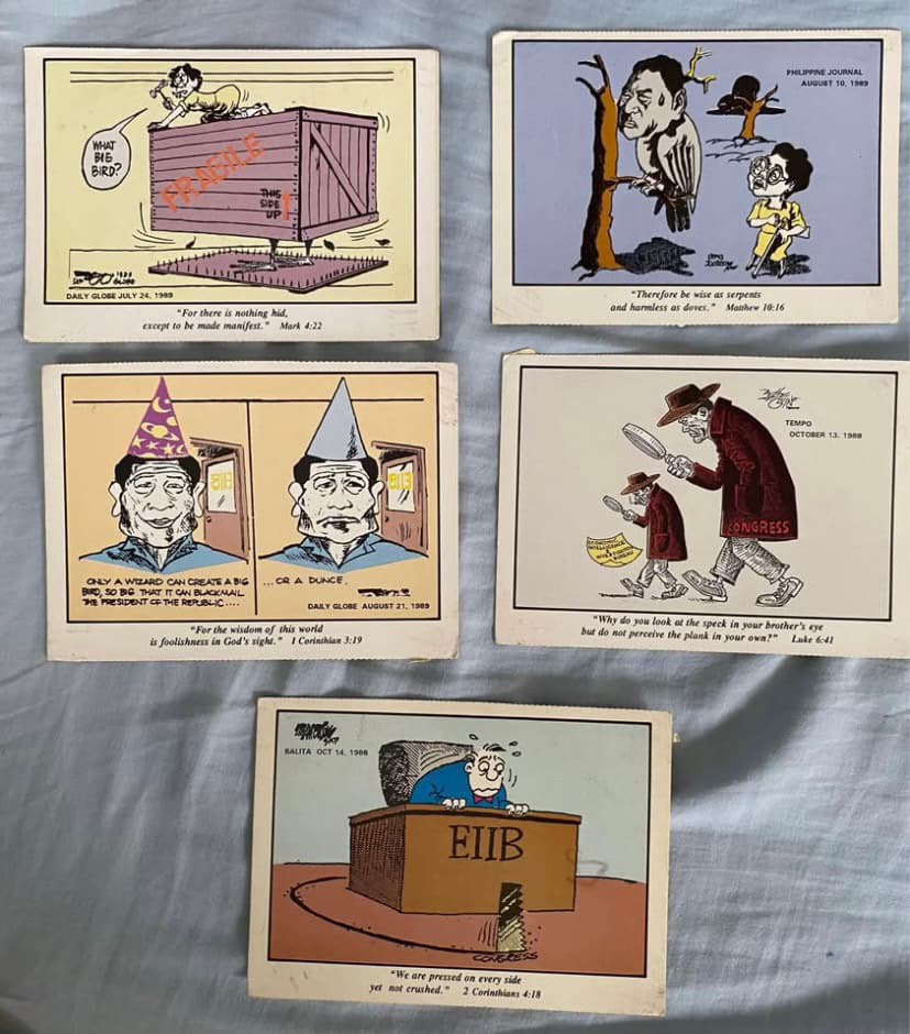 Vintage 80"s Political Postcards Good condition colletible must be aols ...