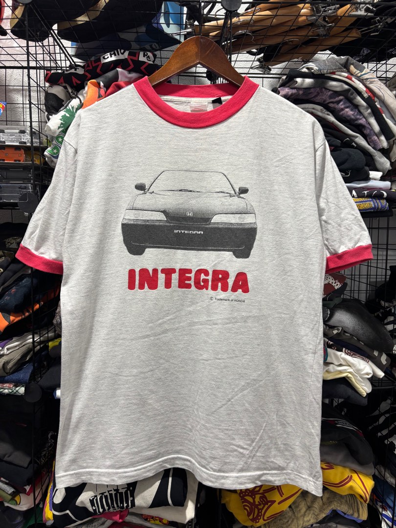 Vintage Honda Integra JDM Brad Pitt Ringer Tshirt, Men's Fashion, Tops ...