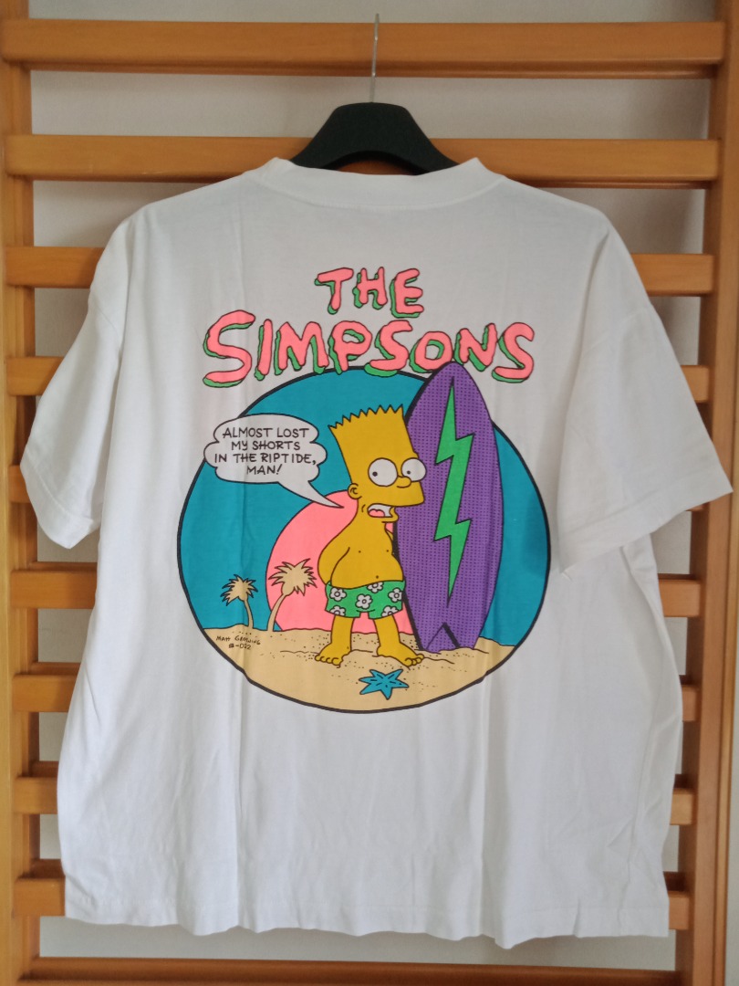 vintage the Simpsons surf boy big print back hit t-shirt 1990 90s, Men ...