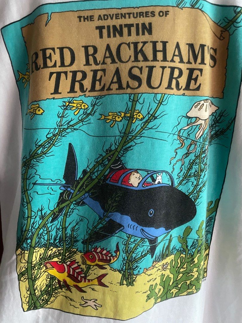 Vintage tintin rare cartoon, Men's Fashion, Activewear on Carousell