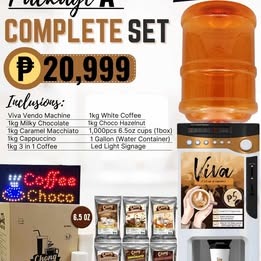 VIVA Coffee Vendo Machine for Coffee and Chocolate Powders, Food ...