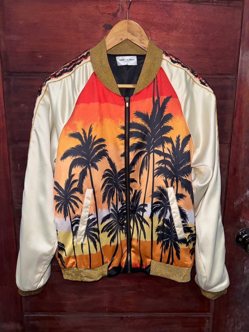 YSL Palm Tree Bomber Jacket, Men's Fashion, Coats, Jackets and ...