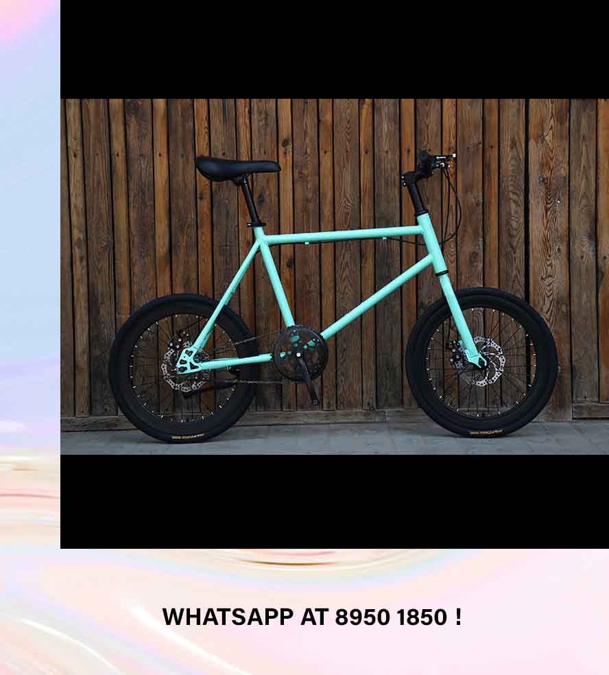 20 Inch 1 Speed MINI VELO [Light Blue] Bicycles Fixie Bike Lightweight ...