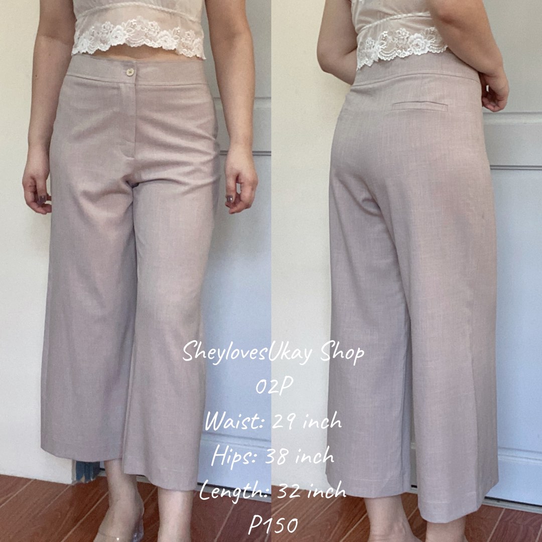 Apricot Color Slack Pants 02P(Ukay/Preloved), Women's Fashion, Bottoms ...