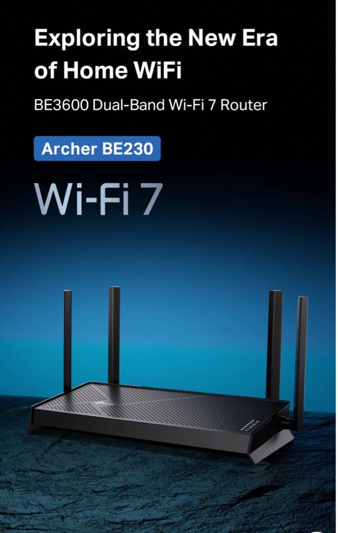 Archer BE230 BE3600 Dual-Band Wi-Fi 7 Router, Computers & Tech, Parts ...