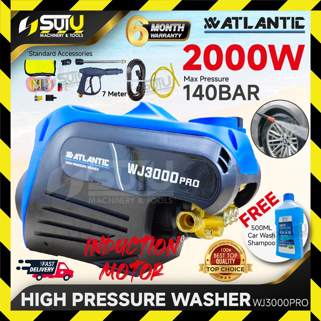 ATLANTIC WJ3000PRO / WJ3000 140Bar High Pressure Washer / Pencuci ...