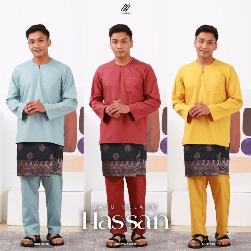 Baju Melayu Hassan by Hasnuri, Men's Fashion, Muslim Wear, Baju Melayu ...