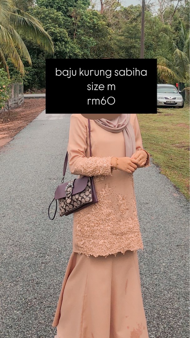 baju raya/ baju kurung kain mermaid, Women's Fashion, Muslimah Fashion ...