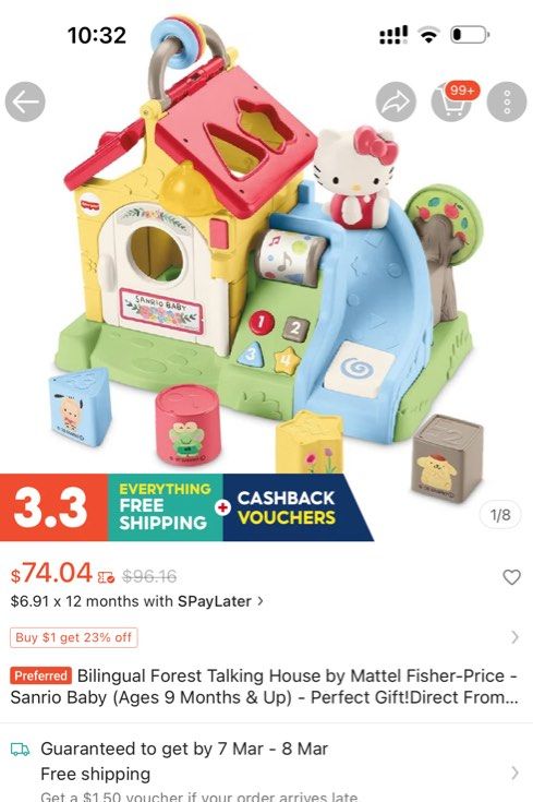 Bilingual Forest Talking House by Mattel Fisher-Price - Sanrio Baby ...