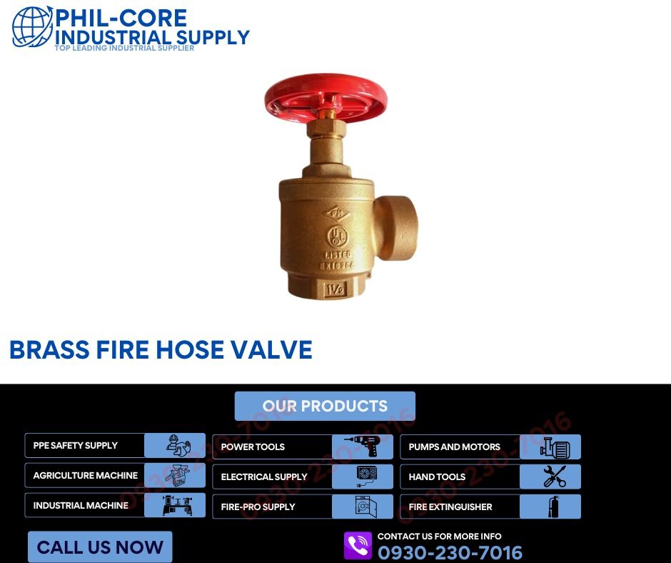 Brass fire hose valve, Arc flash suit, fire axe, harness, hard hat ...