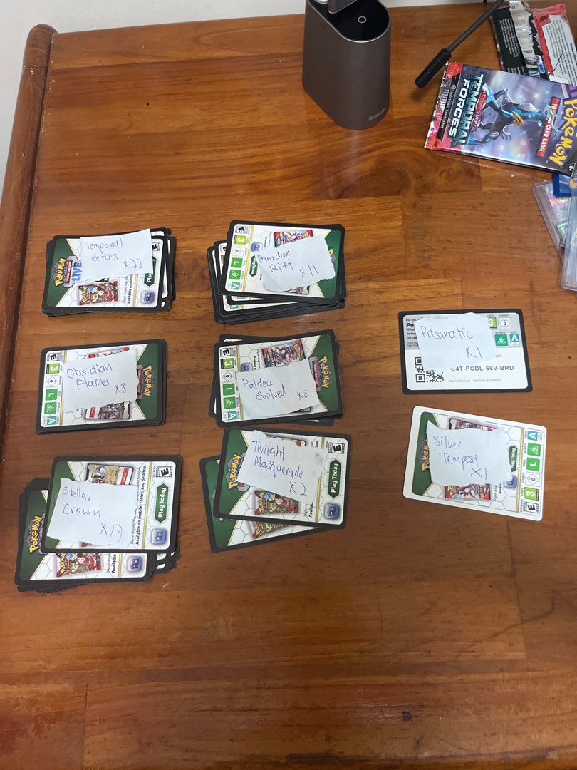 (CHEAP) Pokemon TCG live code cards temporal forces paradox rift ...