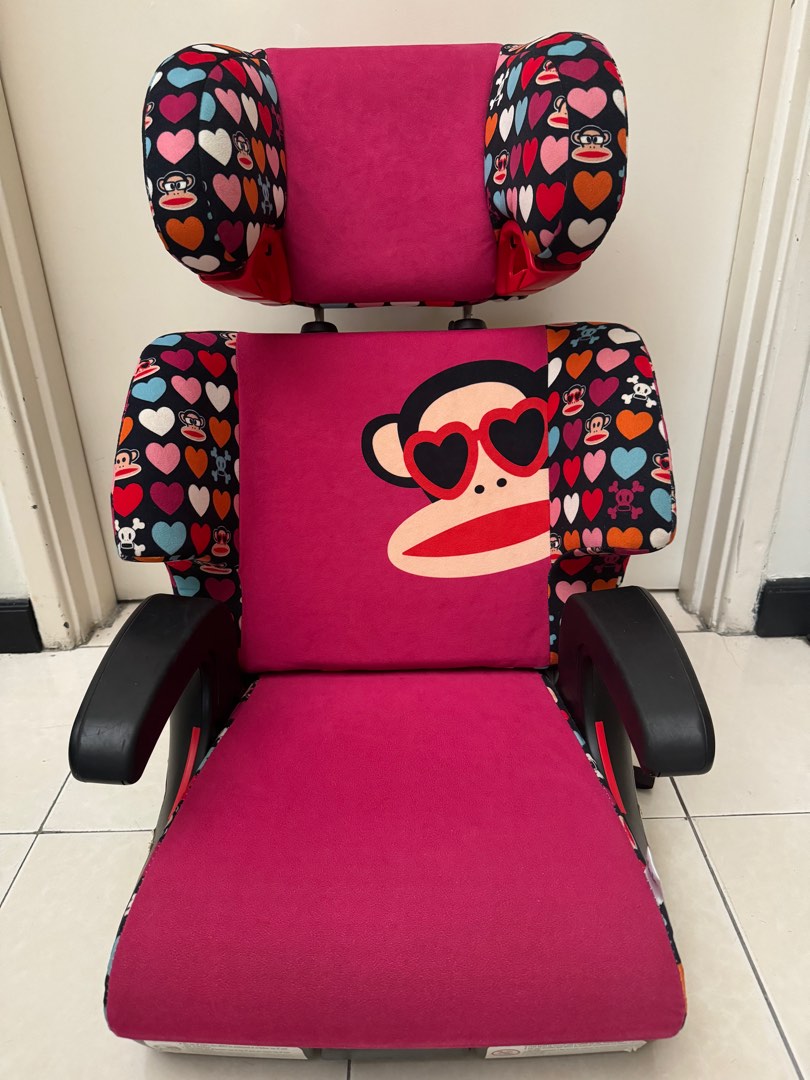 Clek Oobr High Back Booster Seat in Pink Hearts Paul Frank Design ...