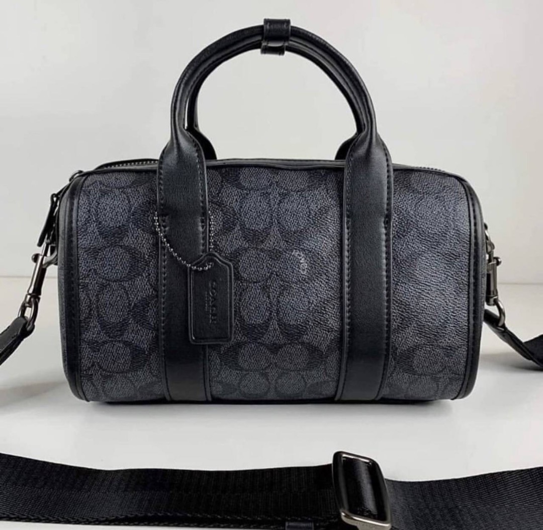 Coach CA186 Gotham Duffle 24 in Signaure Canvas Men Crossbody Sling Bag 186 24*14*11 cm#Coach# ...