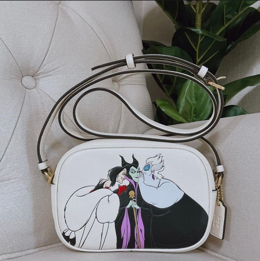 Coach CC319 Disney Mini Jamie Zip Camera Bag in Chalk Refined Pebble ...