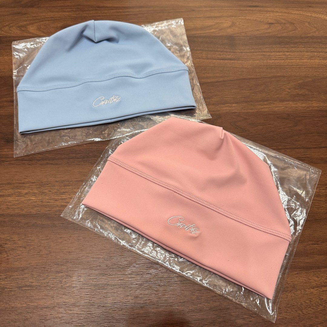 Corteiz Liteworky Cap Baby Blue & Pink Skully Skull Cap Beanie, Men's ...