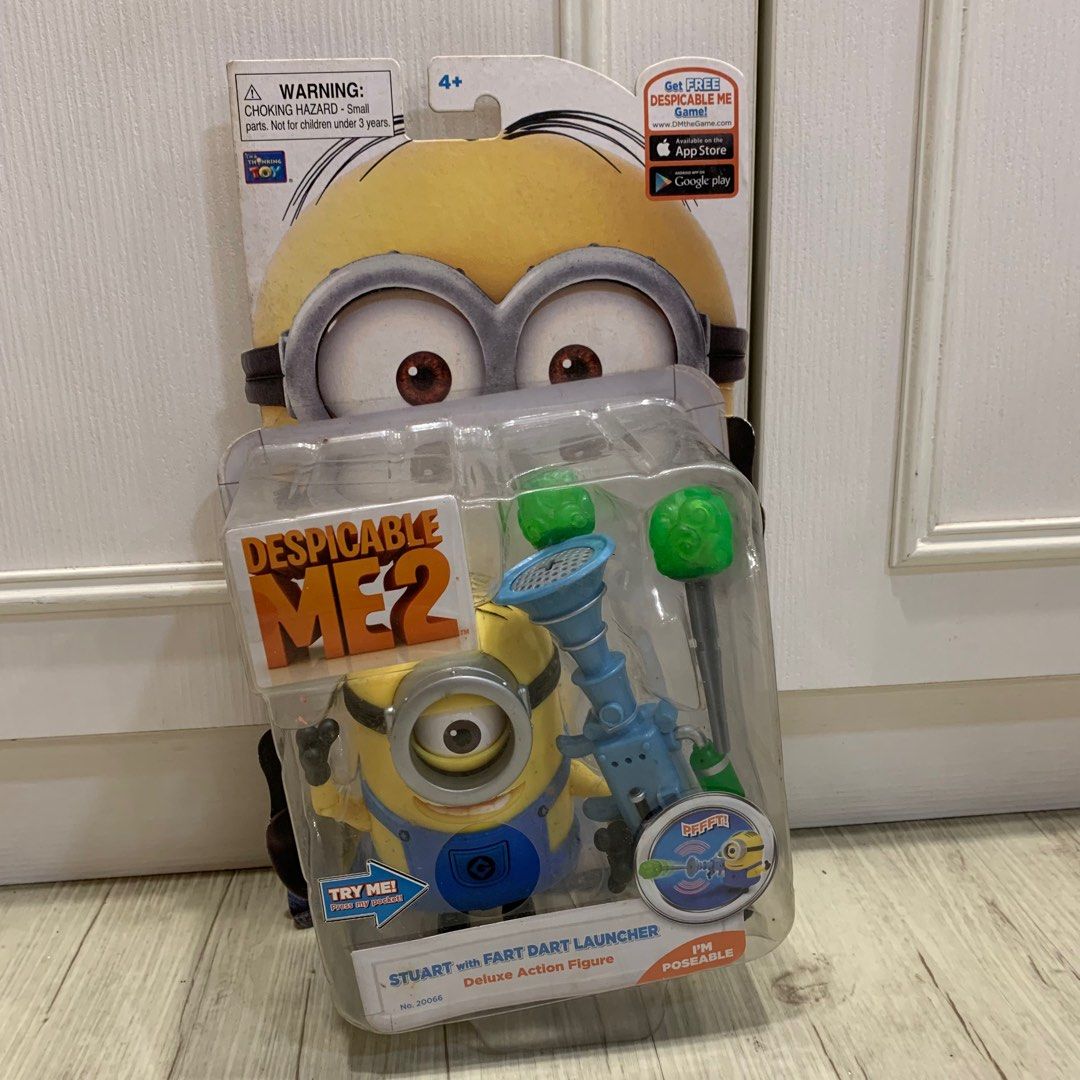 Despicable Me 2 Minions Deluxe Stuart with Fart Dart Launcher, Hobbies ...