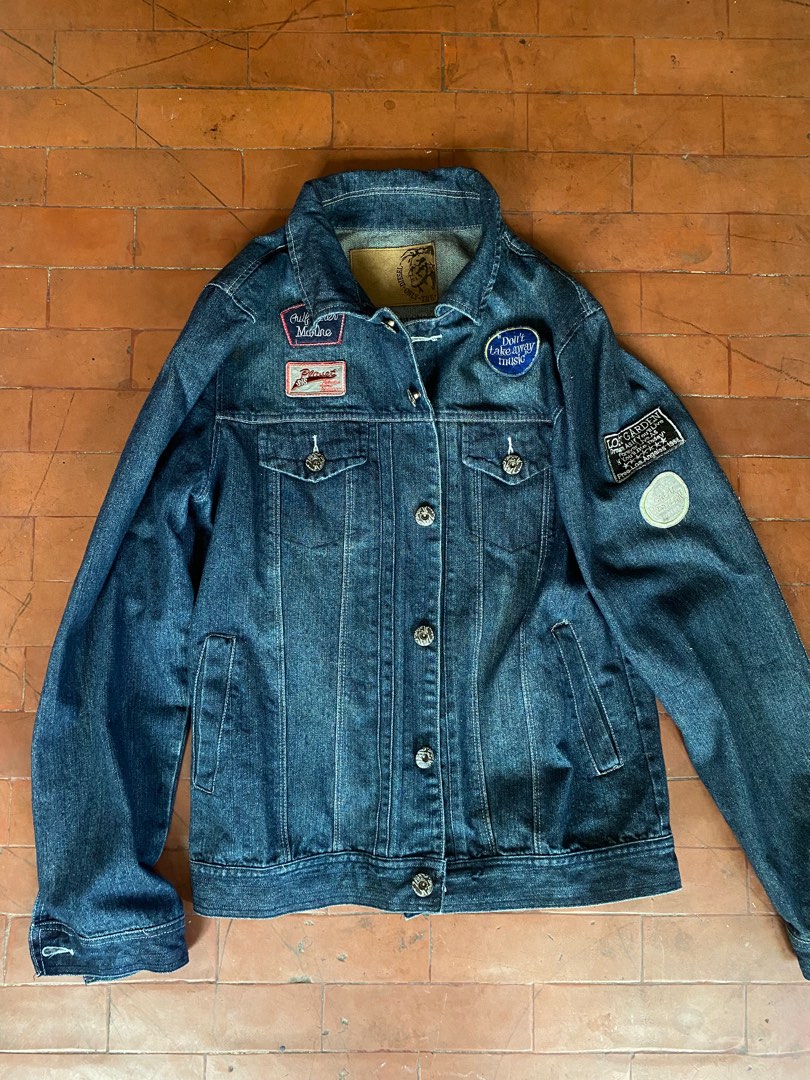 Diesel Denim Jacket w Patches, Men's Fashion, Coats, Jackets and ...