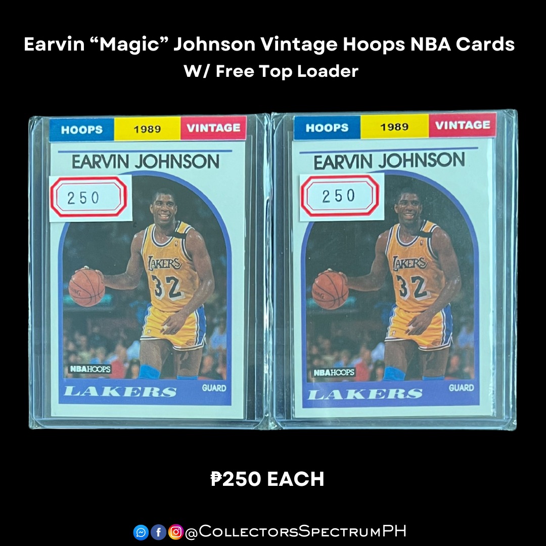 Earvin "Magic" Johnson Vintage Hoops NBA Cards W/ Free Top Loader ...