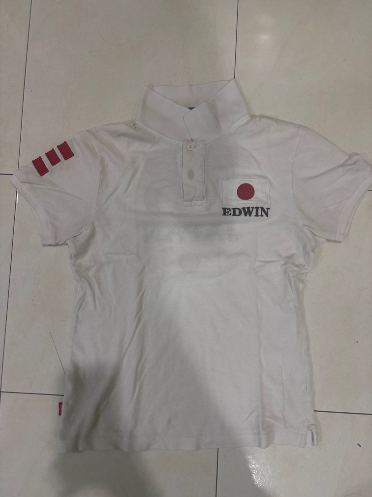 Edwin Polo Japan White, Men's Fashion, Tops & Sets, Tshirts & Polo Shirts on Carousell