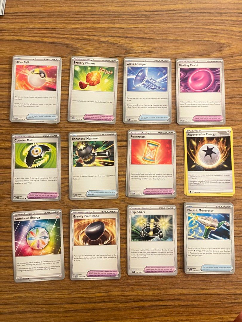 EN Pokemon playable tcg Pokémon cards(Ultra ball Bravery charm Glass ...