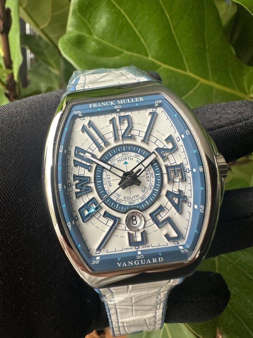 Franck Muller Vanguard Mariner V45 White Blue Dial, Luxury, Watches on ...
