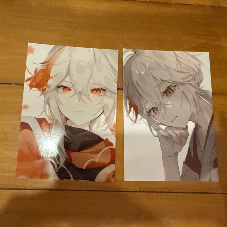 Genshin Impact Kazuha, Razor and Klee FanArt Postcards, Hobbies & Toys ...