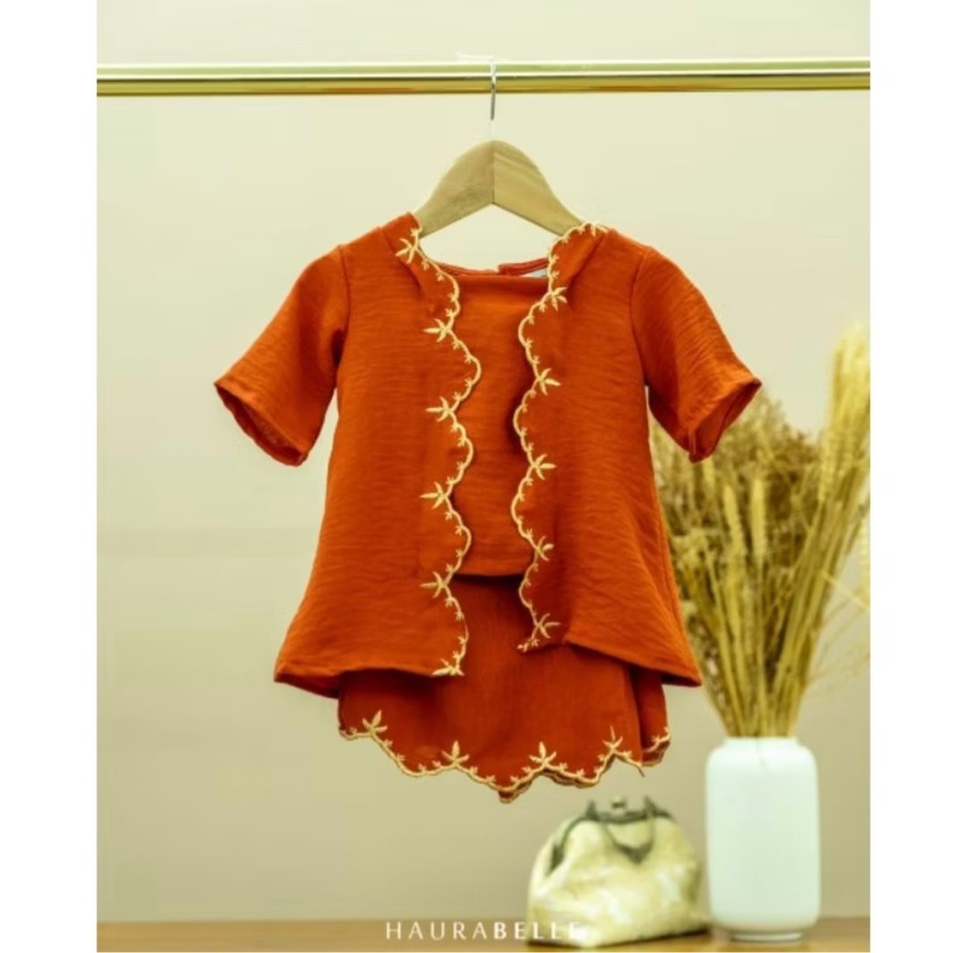 Haurabelle Dang Anum Brick Orange, Women's Fashion, Muslimah Fashion ...