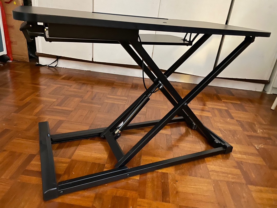 Height adjustable standing table, Furniture & Home Living, Furniture ...