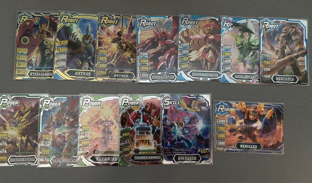 Hero of robots cards ( gold/silver/bronze/common) rarity, Hobbies ...