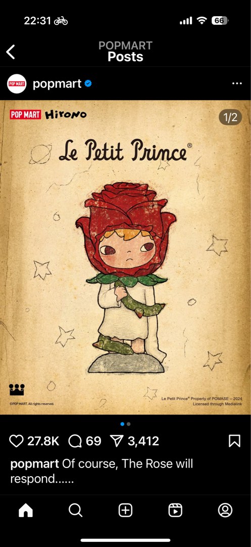Hirono rose (little prince series), Hobbies & Toys, Memorabilia ...