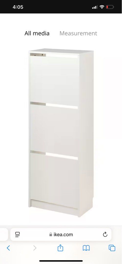 IKEA BISSA shoe cabinet, Furniture & Home Living, Furniture, Shelves ...