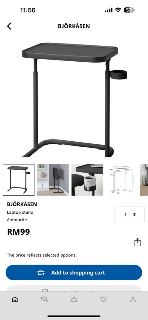 Ikea laptop stand, Furniture & Home Living, Furniture, Tables & Sets on ...