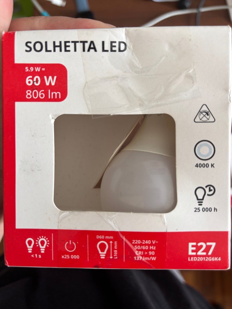 IKEA Light bulb, Furniture & Home Living, Lighting & Fans, Lighting on ...