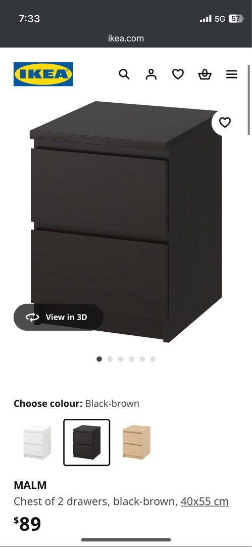 Ikea malm bed side tables, Furniture & Home Living, Furniture, Shelves ...