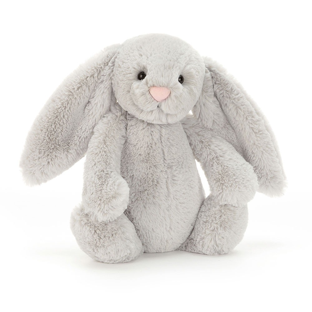 INSTOCK SILVER BASHFUL BUNNY JELLYCAT medium, Hobbies & Toys, Toys & Games on Carousell