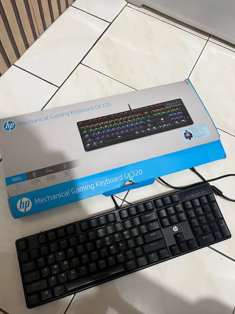 Keyboard Gaming Mechanical HP GK320 (Rare series), Elektronik, Bagian ...