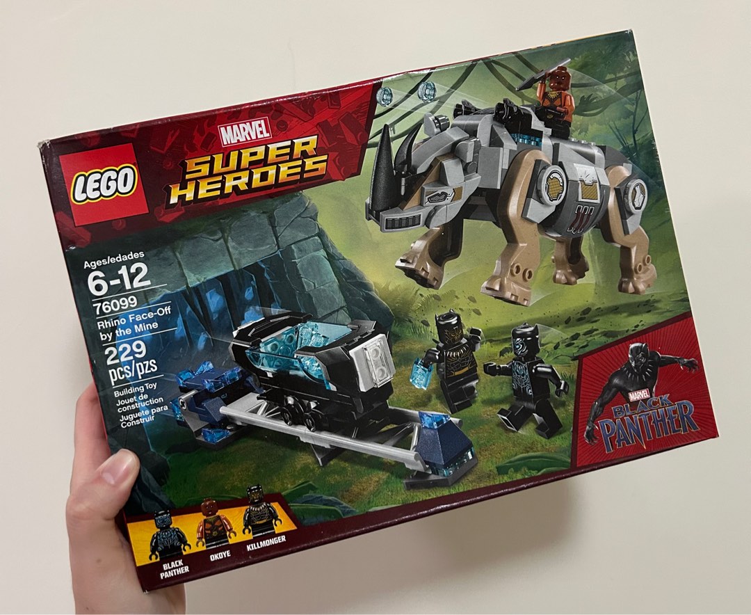 LEGO 76099 MARVEL SUPER HEROS Rhino Face-Off by the Mine, 興趣及遊戲, 玩具 ...