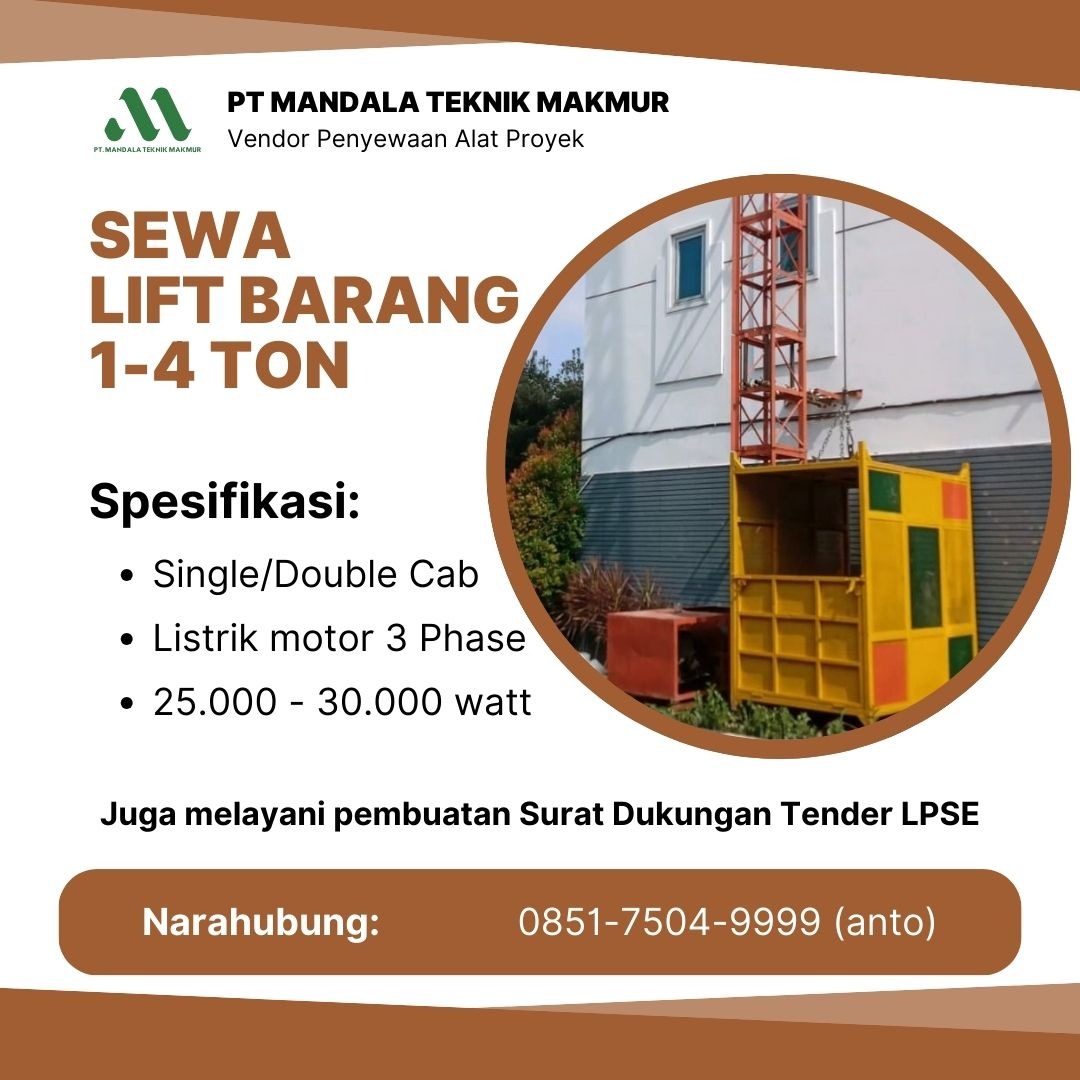 Lift Barang Terbaik untuk Proyek Kota Serang Banten 085175049999, Jasa ...