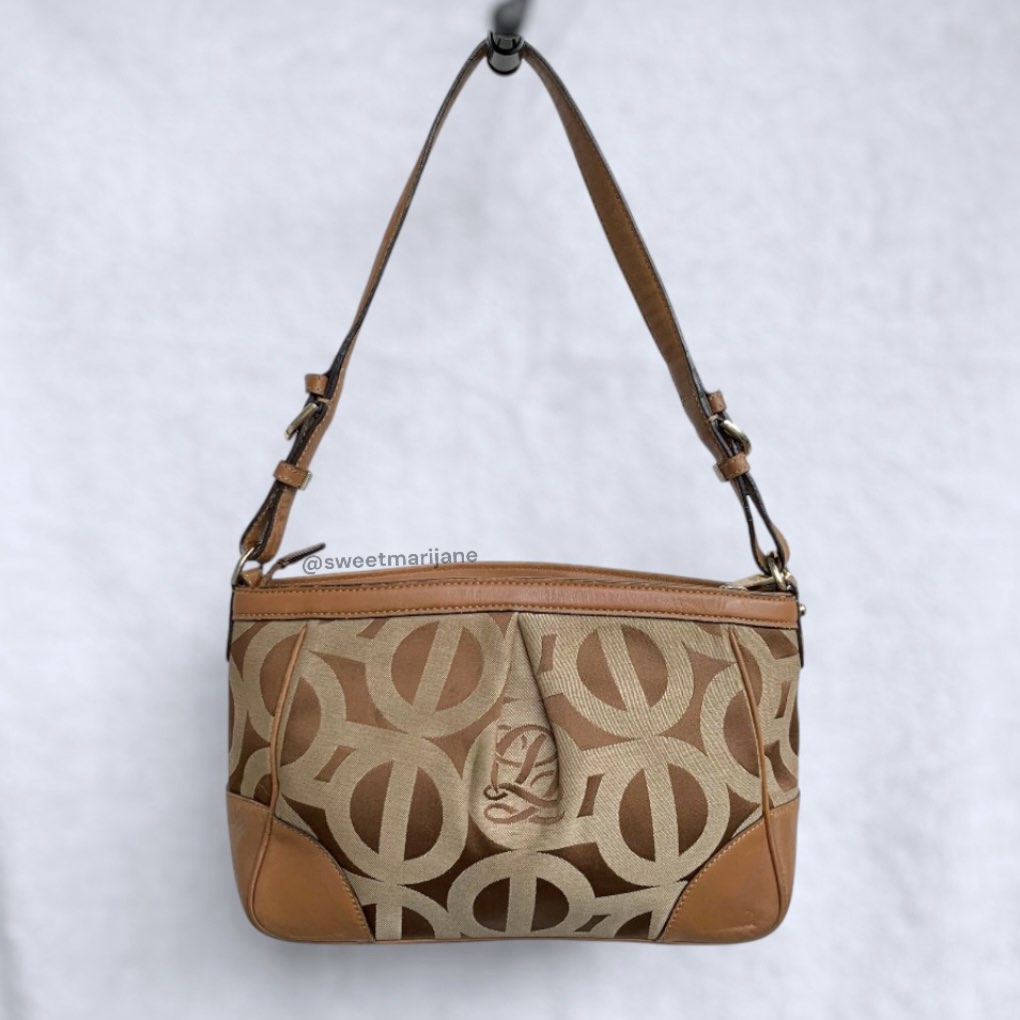 Louis Quatorze Vintage Canvas-Leather Shoulder Bag, Luxury, Bags ...