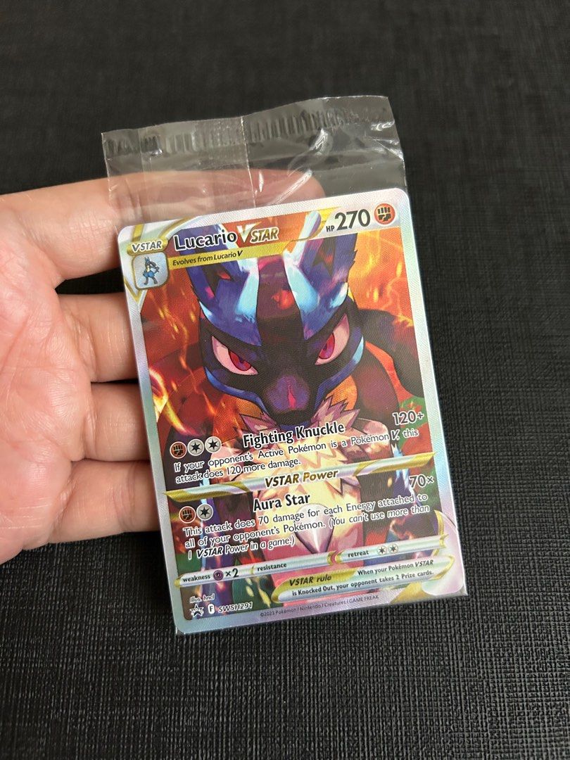 Lucario SWSH291 Full Art Pokemon SWSH Crown Zenith ETB Promo Sealed ...