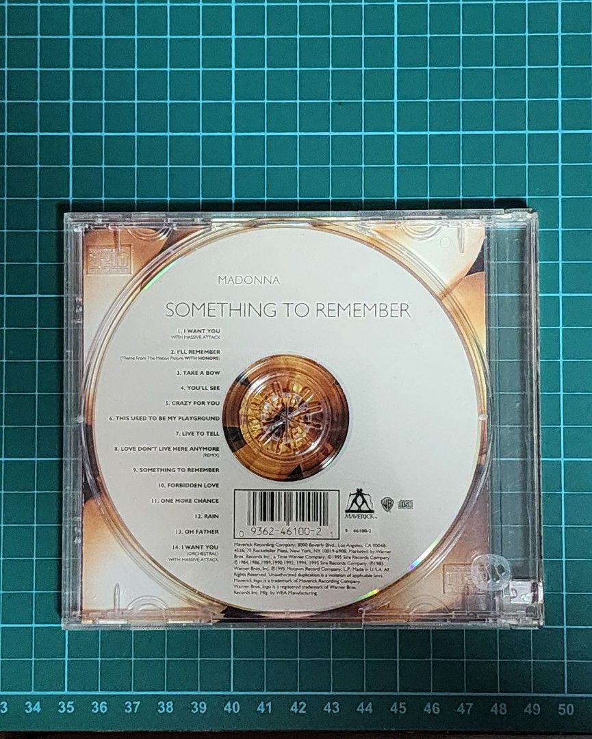 Madonna SOMETHING TO REMEMBER CD 1995, Hobbies & Toys, Music & Media, CDs & DVDs on Carousell