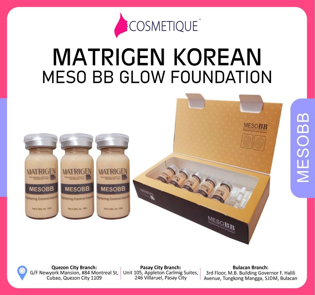 Matrigen Korean Meso BB Glow Foundation 5pcs / box 10ml, Beauty & Personal Care, Face, Face Care ...