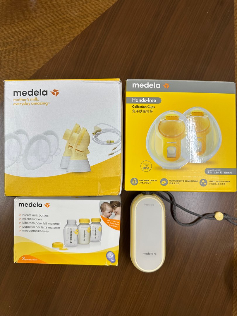 Medela freestyle with Handsfree set and funnel set, Babies & Kids ...