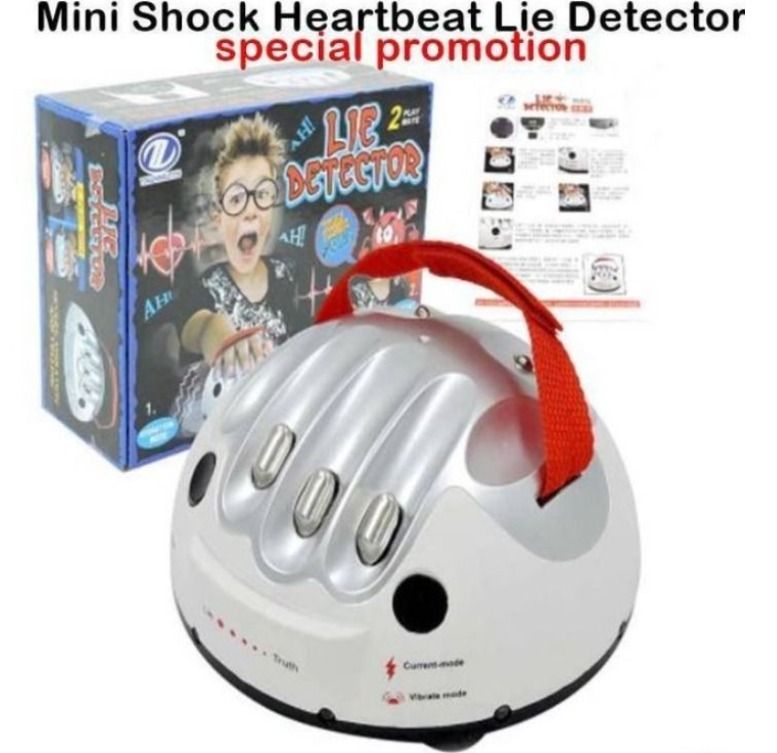 Miniature Electric Stalk Lie Detector Party Game Console Tricky Funny Toy Heartbeat Lie Detector ...