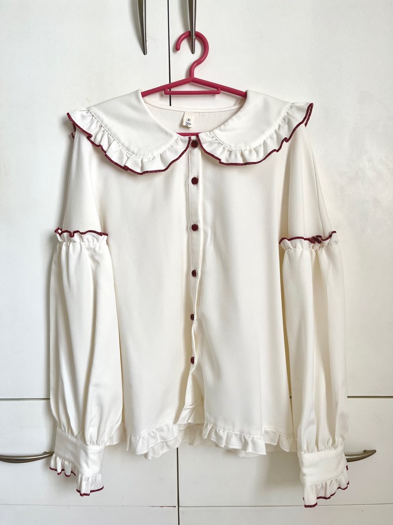 Mori Kei Cottage Core Top, Women's Fashion, Tops, Longsleeves on Carousell