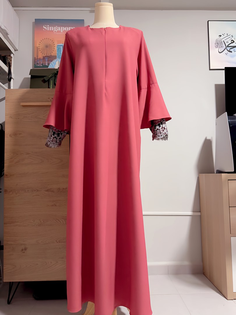 $30 RAYA SALE NEW abaya with sleeve laces saloma style in blush pink ...