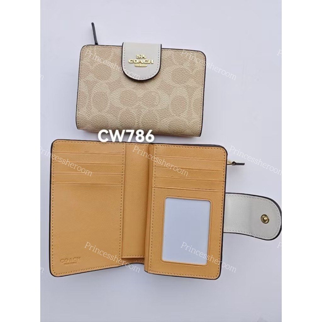 New Coach Original CW786 Medium Corner Zip Wallet in Signature Canvas ...